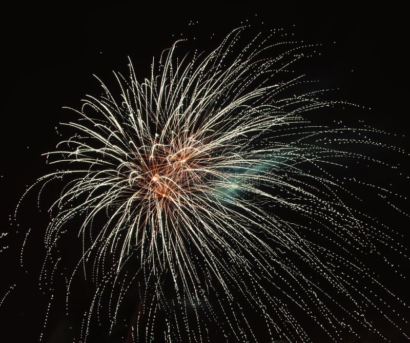 Fireworks in the Black Sky. Stock Image - Image of fireworks, bright ...