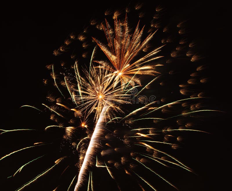 Fireworks in the Black Sky. Stock Photo - Image of event, display ...