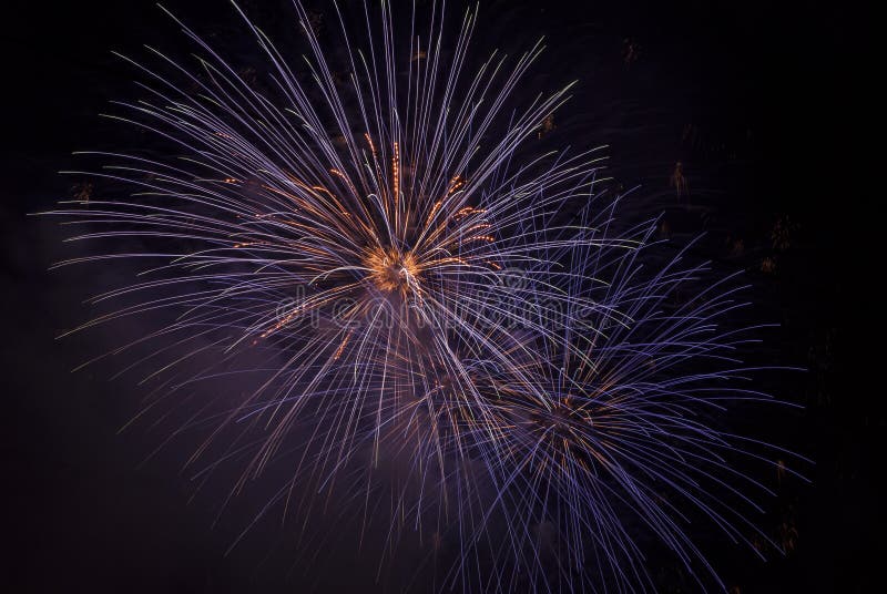 Fireworks on a black sky stock photo. Image of explode - 46442230