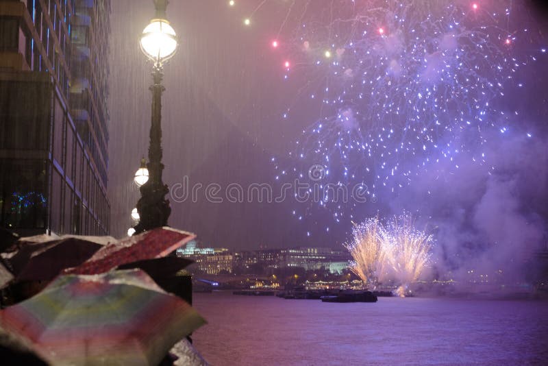 Fireworks on Blackfriars stock image. Image of waterloo - 47043649