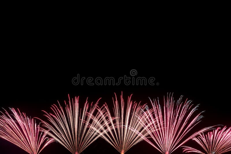 Fireworks with blank space stock photo. Image of year - 63740842
