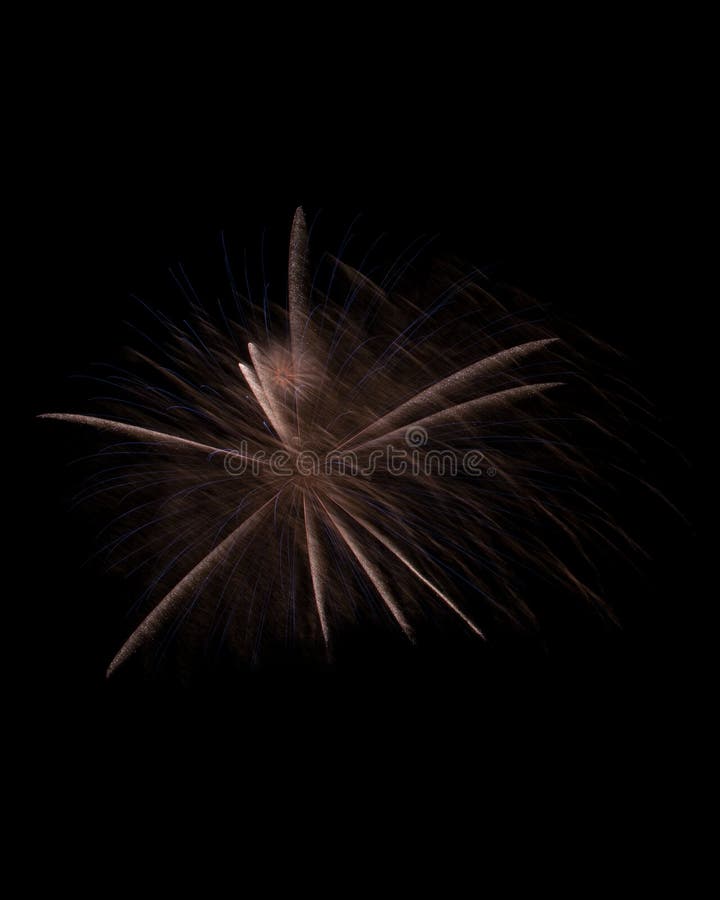 Fireworks Explosion Isolated on Black Stock Image - Image of ...