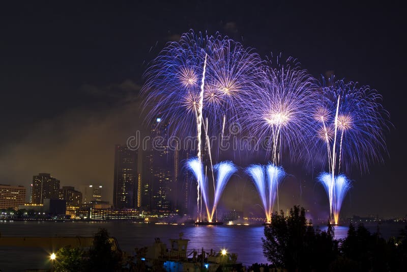 Fireworks - Blue stock image. Image of celebration, colorful - 10833831