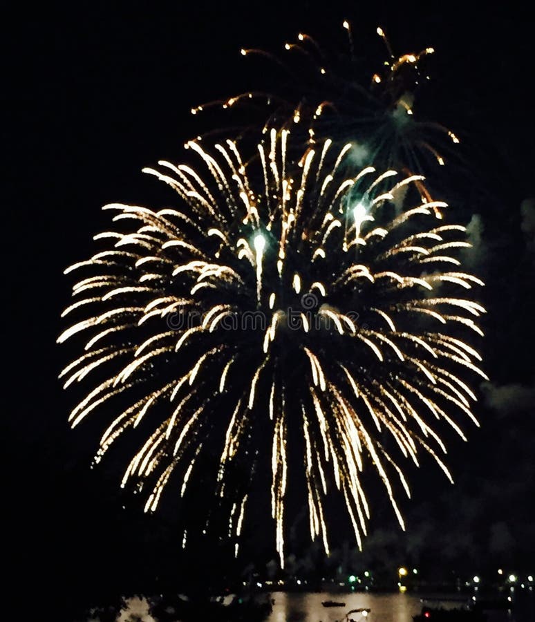 Fireworks stock photo. Image of boom, gold, fireworks - 97922476