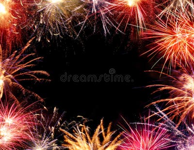 Fireworks Border stock photo. Image of colourful, pyrotechnics - 21946558