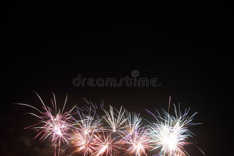 Fireworks in the bottom stock image. Image of orange - 56726759