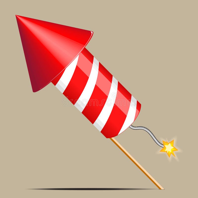 Burning Fireworks Rocket Stock Illustrations – 292 Burning Fireworks ...