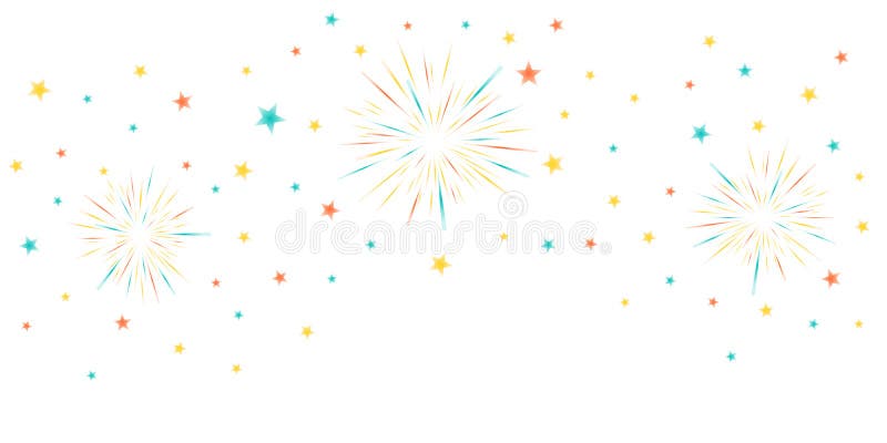 Fireworks Bursting with Retro Colors Border, Frame Stock Vector ...