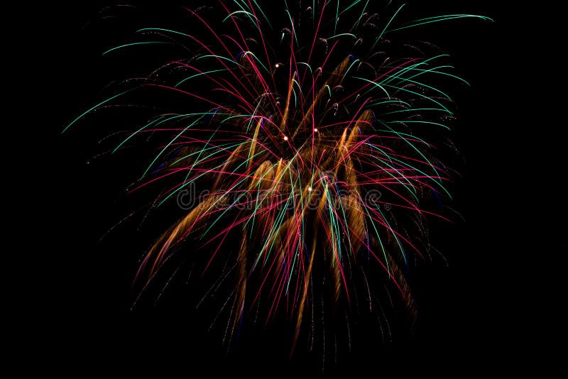 Fireworks Bursts stock photo. Image of blue, starbursts - 43408860