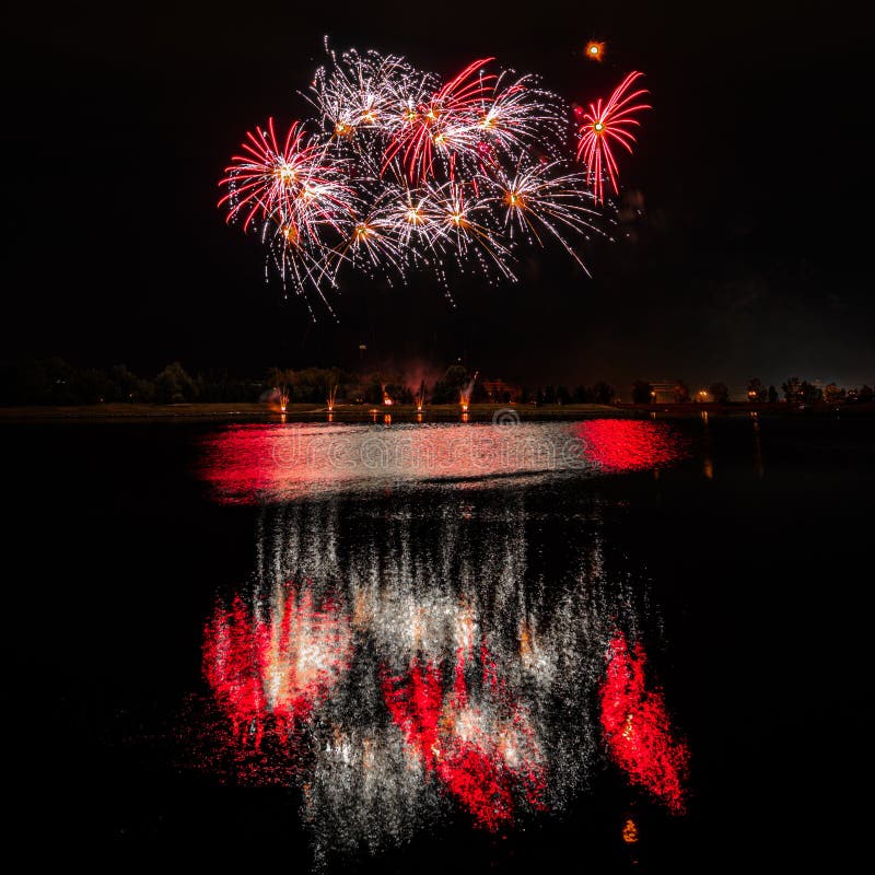 Fireworks from Calgary`s Global Fest 2021 Stock Image - Image of ...
