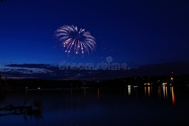 Exploding Fireworks stock photo. Image of glittering, brilliant - 1595522
