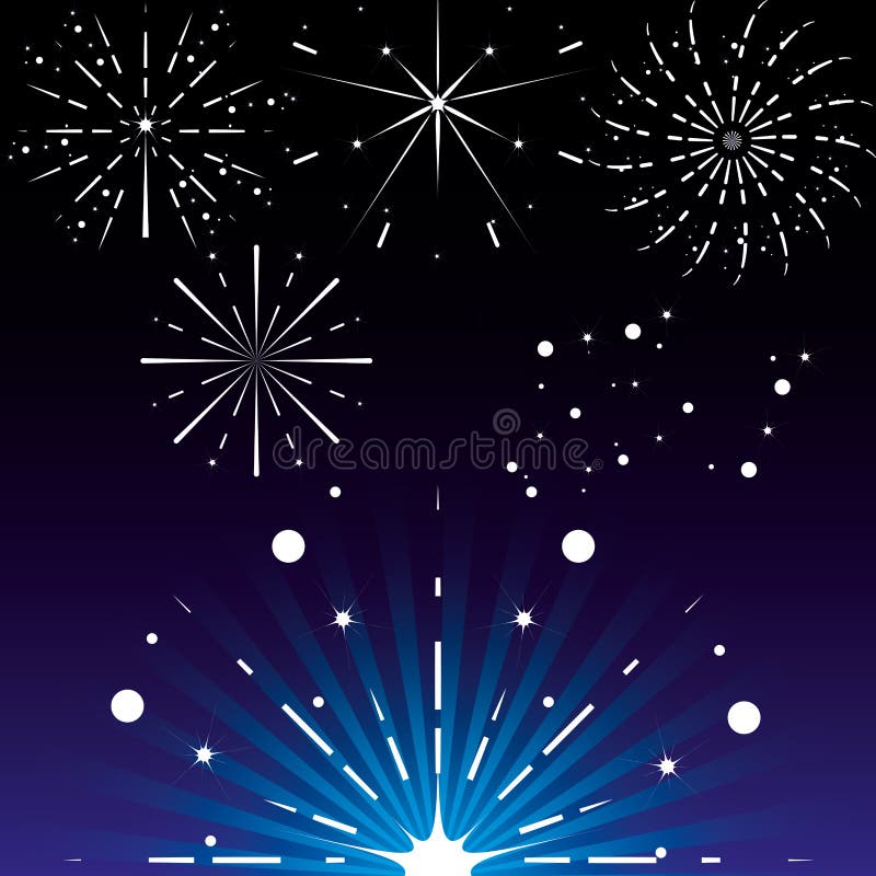 Fireworks Celebration Scene Background Stock Vector - Illustration of ...
