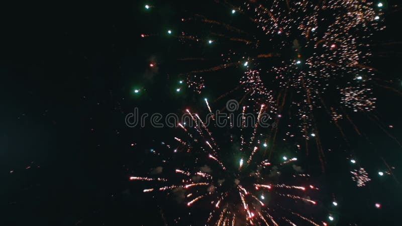 Fireworks Celebration in the Sky. Slow Motion Stock Footage - Video of ...