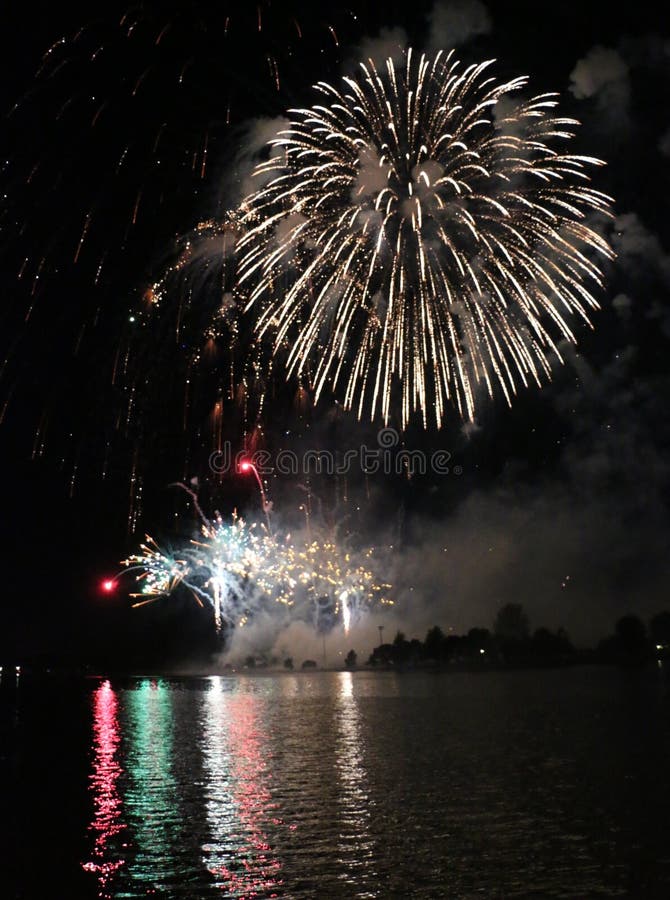 Fireworks in city stock photo. Image of independence - 149006264