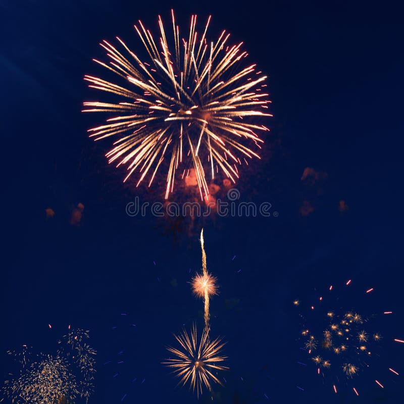 Fireworks stock photo. Image of pyrotechnics, evening - 43315996