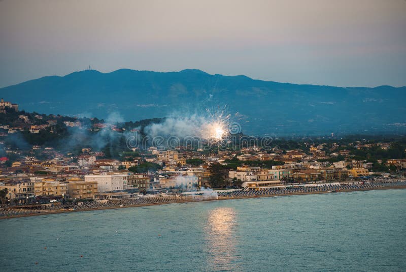 City of Scauri in Italy stock photo. Image of historic - 266100000