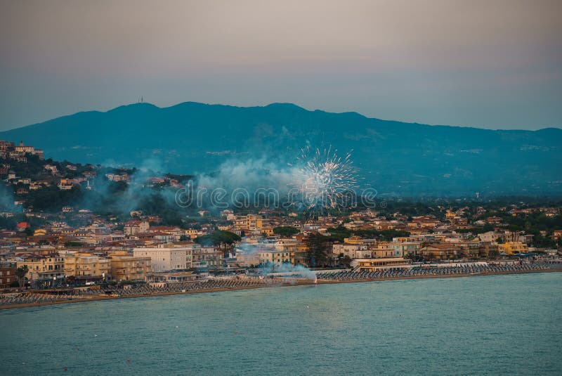 City of Scauri in Italy stock photo. Image of building - 266100002