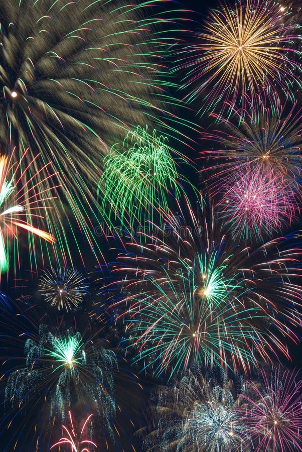 Fireworks collage stock photo. Image of glow, color, celebrate - 6388690