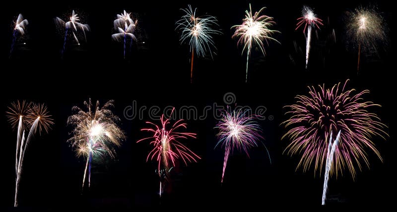 Fireworks collage series stock image. Image of design - 15748775