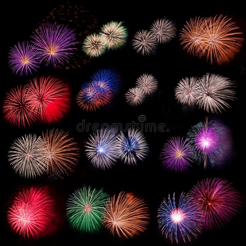 Set of fireworks #2. stock photo. Image of composite, dynamite - 9303958