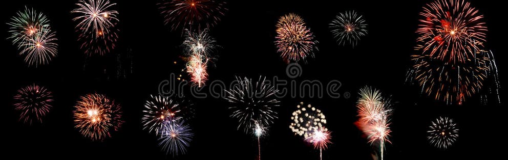 Fireworks Collection stock image. Image of celebrate, works - 715305