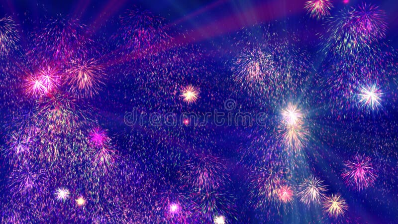 Fireworks Color Illustration Isolated on Black Background Stock ...