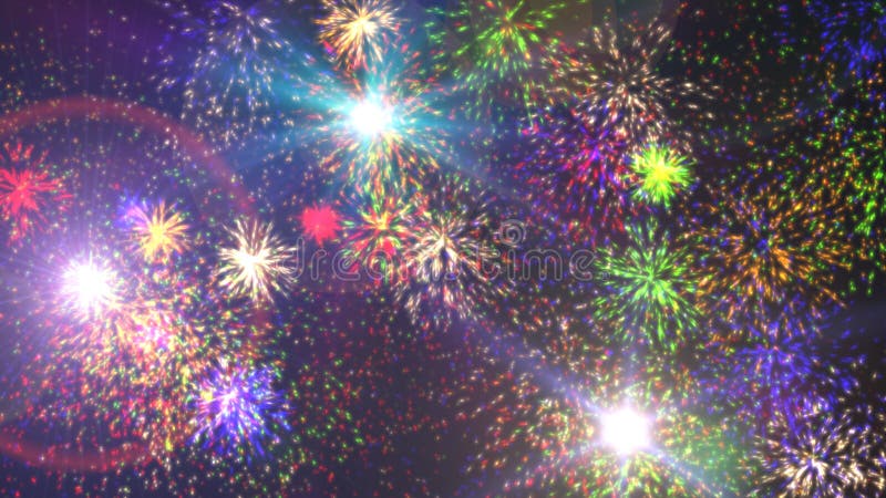 Fireworks Color Illustration Isolated on Black Background Stock ...