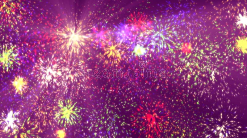 Fireworks Color Illustration Isolated on Black Background Stock ...