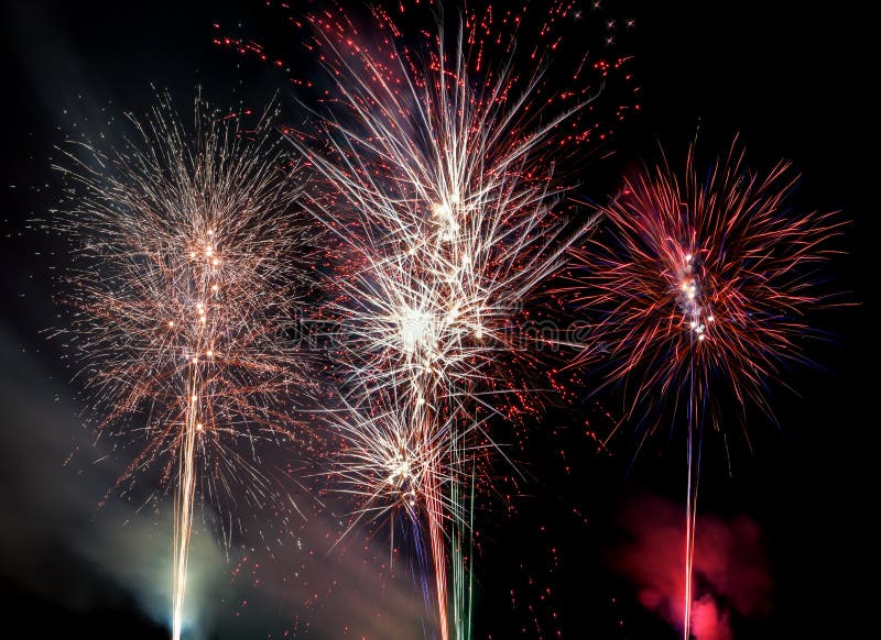 Fireworks. Color image stock photo. Image of collage - 59849946