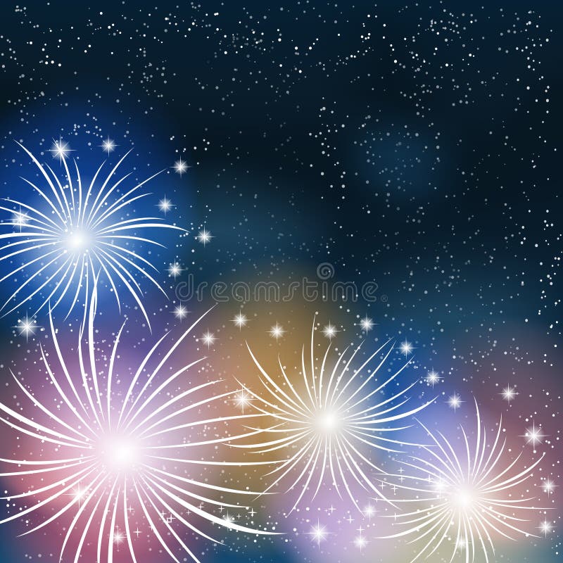 Fireworks Colorful Background. Stock Vector - Illustration of abstract ...