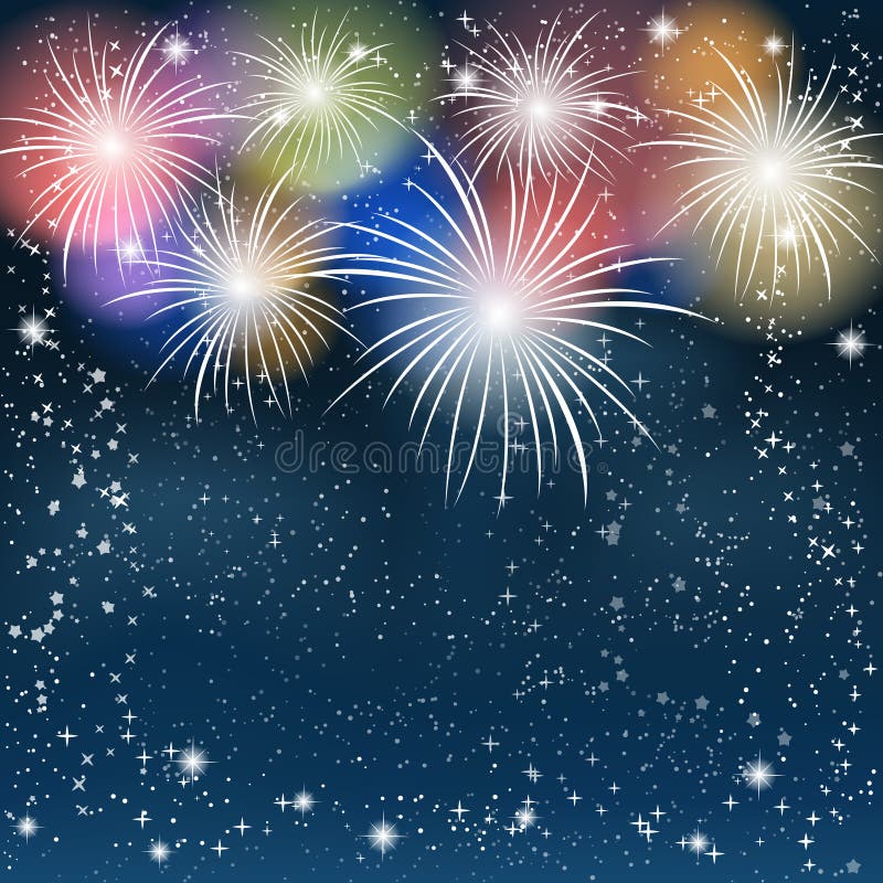 Fireworks Colorful Background. Stock Vector - Illustration of abstract ...