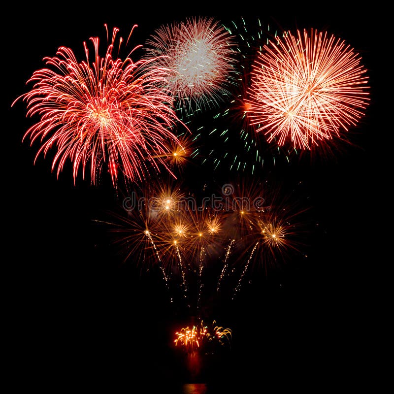 Large Professional Fireworks Display Stock Photo - Image of background ...