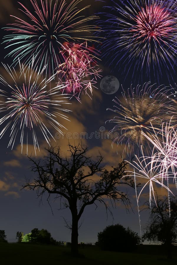 Fireworks stock image. Image of independence, dekoration - 44289001