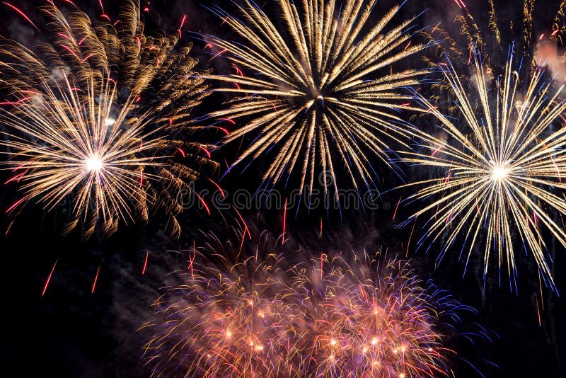 Fireworks stock photo. Image of fire, celebrate, night - 80314744