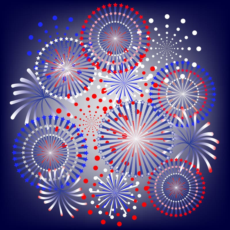 Set of Hand Drawn Fireworks in Pink, Golden and Black Colors Stock ...