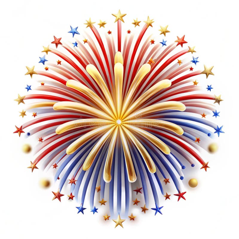 Fireworks 3D icon isolated stock illustration. Illustration of leaf ...