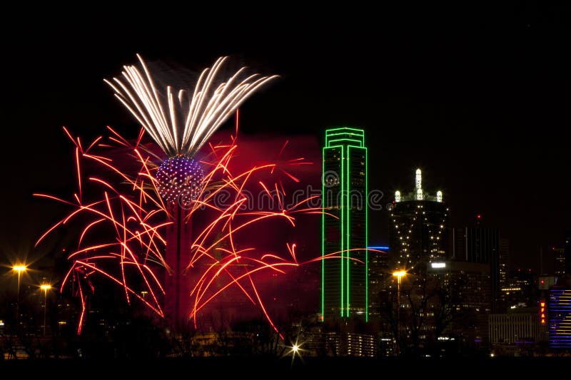 Fireworks - Dallas Texas stock photo. Image of america - 7649706