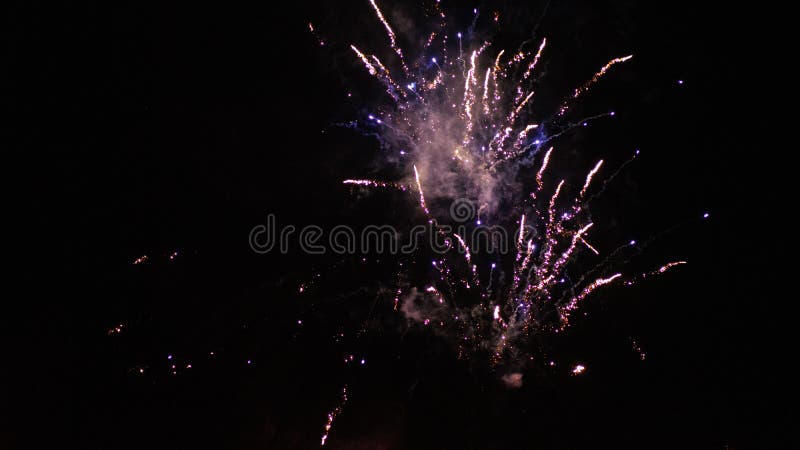 Fireworks in Dark Night Sky Stock Photo - Image of dark, wallpaper ...