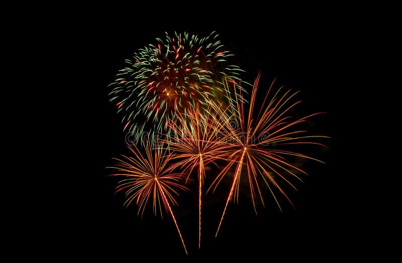 Fireworks in the Dark Sky stock image. Image of explosion - 173143293