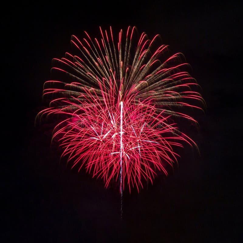 Fireworks in the Dark Sky stock image. Image of beautiful - 180986043