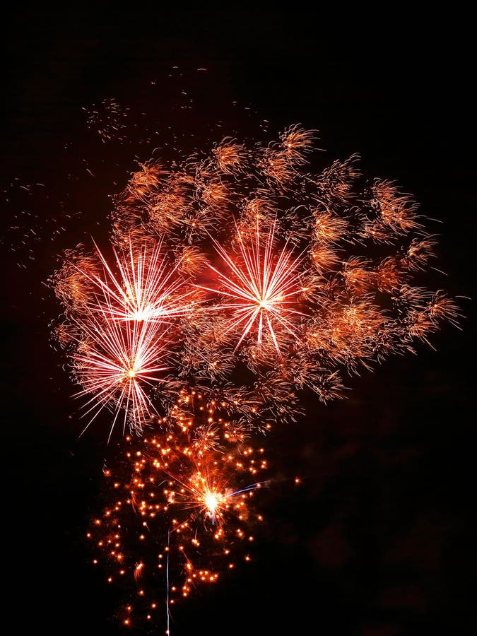 Fireworks in the Dark Sky at Night Stock Photo - Image of year ...
