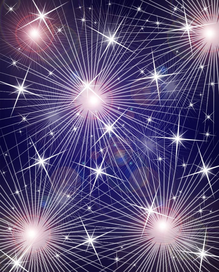 Fireworks Digital Background Stock Illustration - Illustration of ...