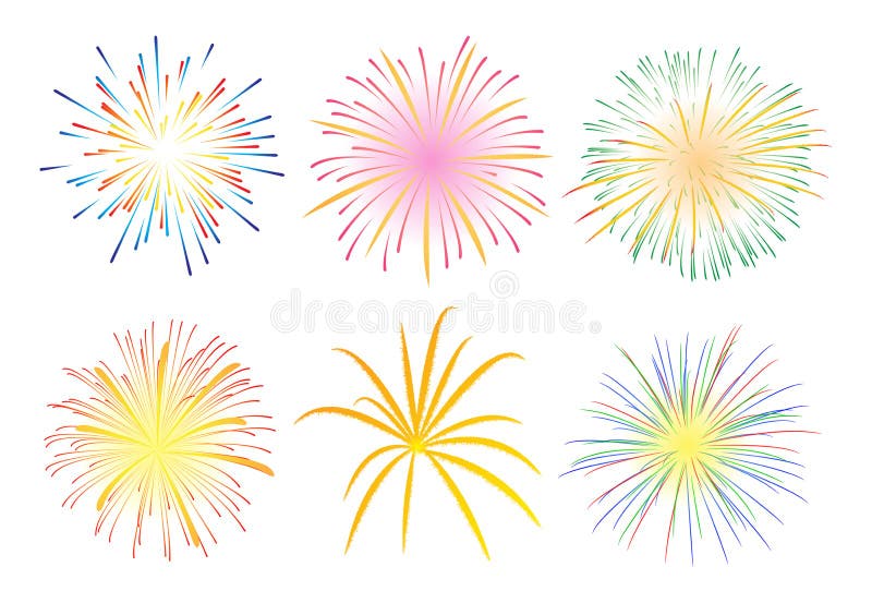 Color fireworks stock vector. Illustration of abstract - 13784245