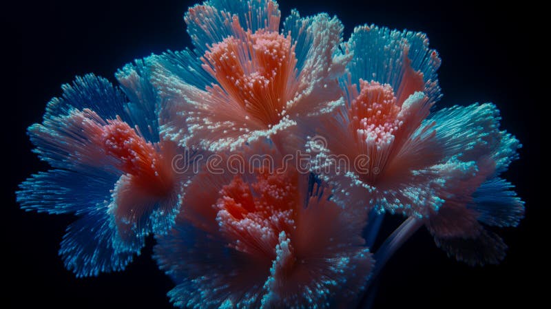 Fireworks Display on a Dark Sky Background, Captured with a Wide-angle ...