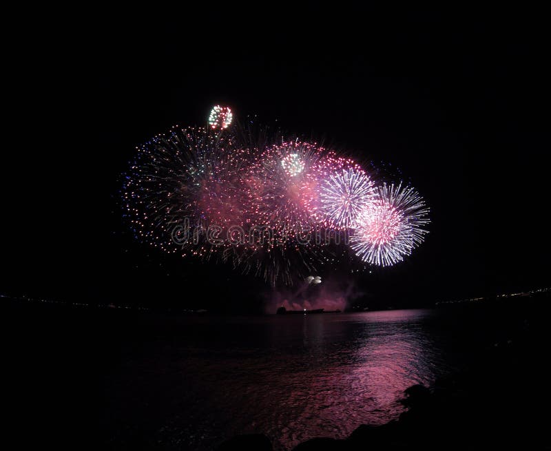Fireworks Display and Exhibition Stock Photo - Image of thunder ...