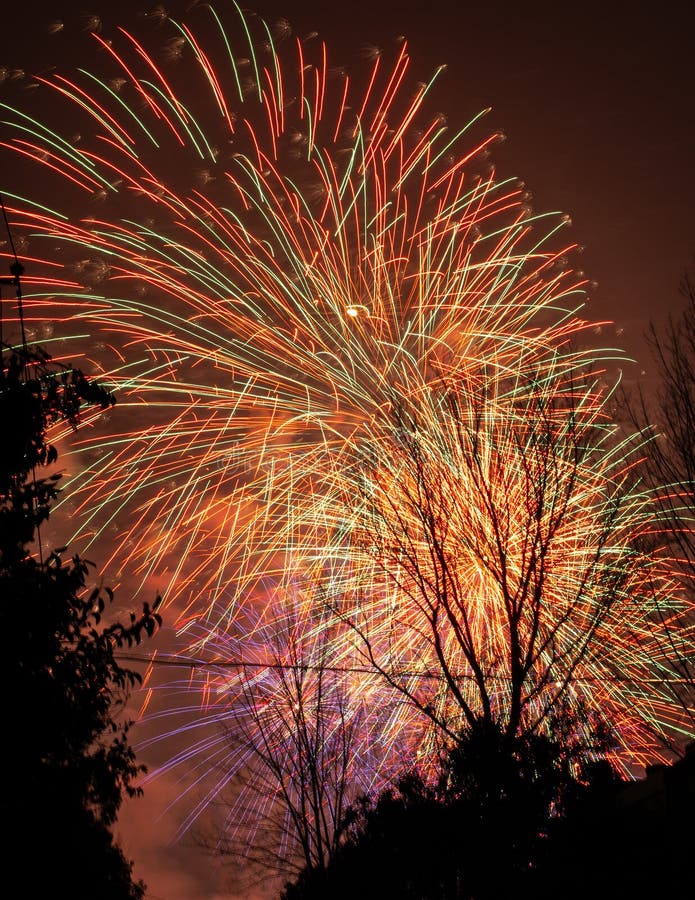 Fireworks display 5 stock photo. Image of midnight, circle - 332394486