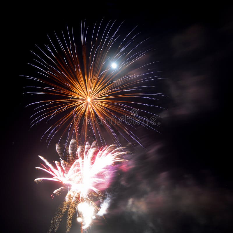 Fireworks Display stock photo. Image of colors, lights - 95587098