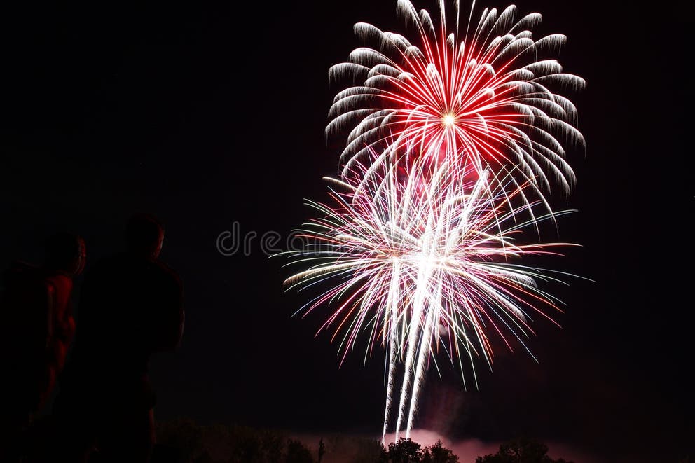 Fireworks Display, Granville, Ohio July 1, 2022 Stock Photo - Image of ...