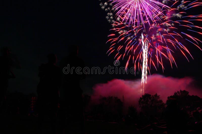 Fireworks Display, Granville, Ohio July 1, 2022 Stock Image - Image of ...