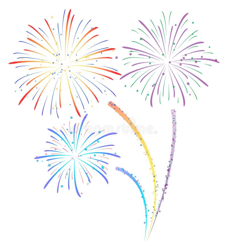 Fireworks vector stock vector. Illustration of firework - 36014104